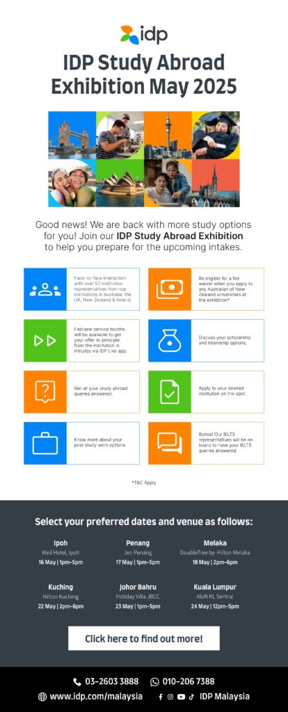 IDP Study Abroad Exhibition in Ipoh is happening! - 培南独中 Poi Lam High ...